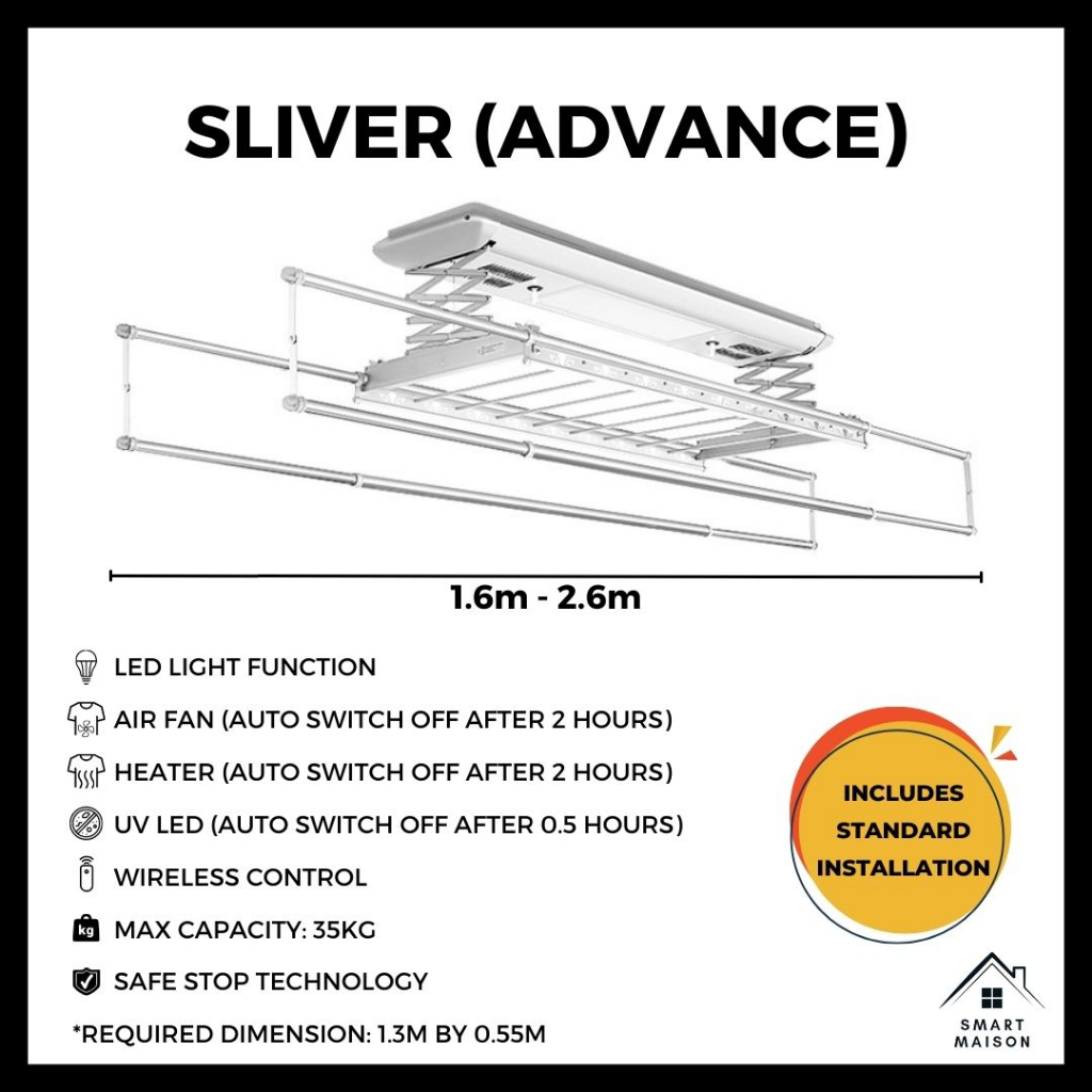Automated Laundry Rack System (Installation / Indoor Clothes Drying ...