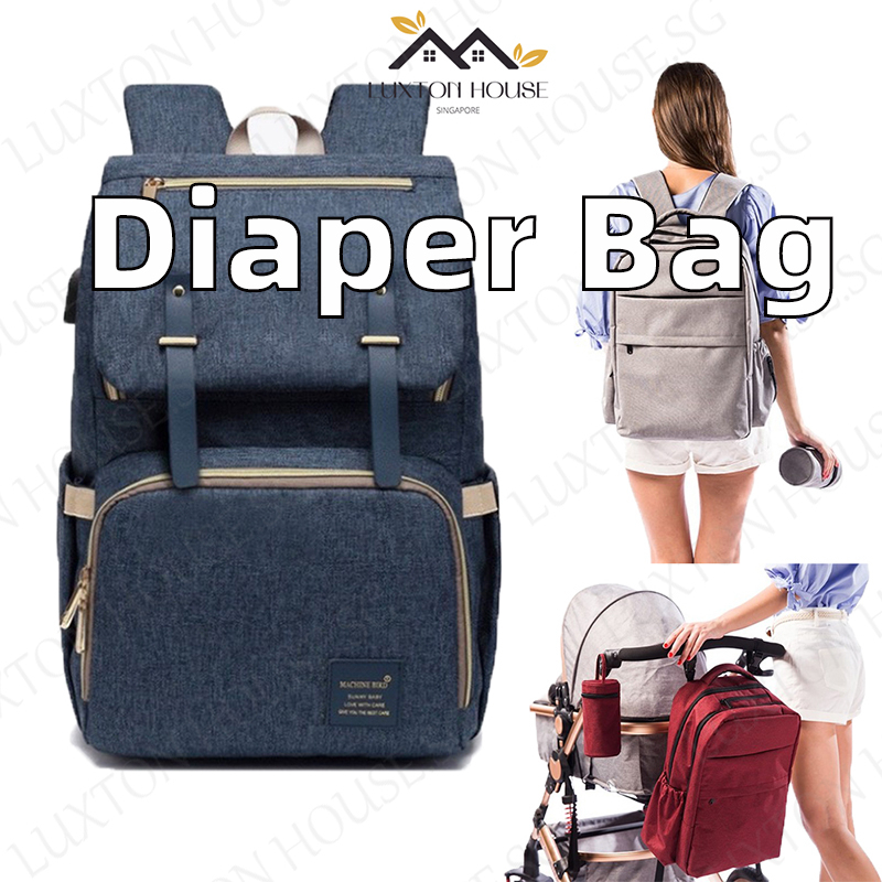 {SG} Large Baby Diaper Bag Maternity Nappy Bag Mommy Bag Diaper ...