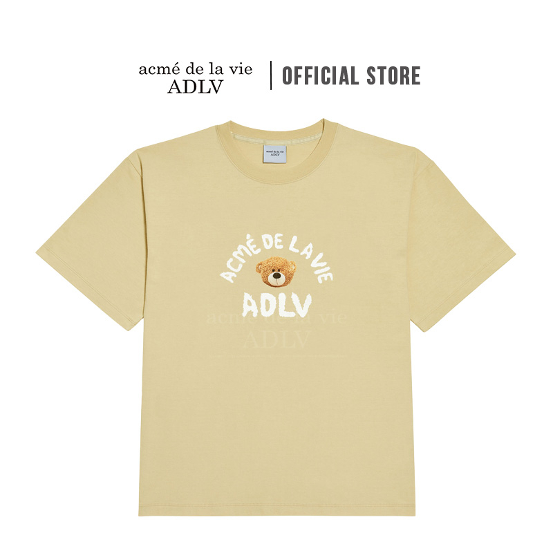 ADLV Teddy Bear Tee Beige | Shopee Singapore