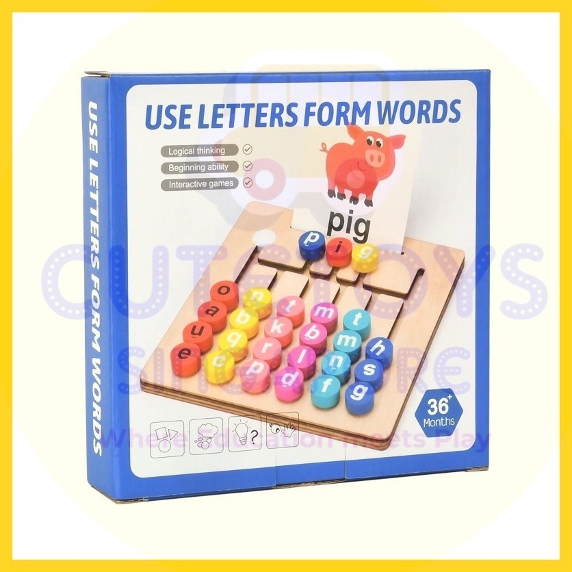 [SG LOCAL STOCK] Use Letter Form Words Early Childhood Education Wooden ...