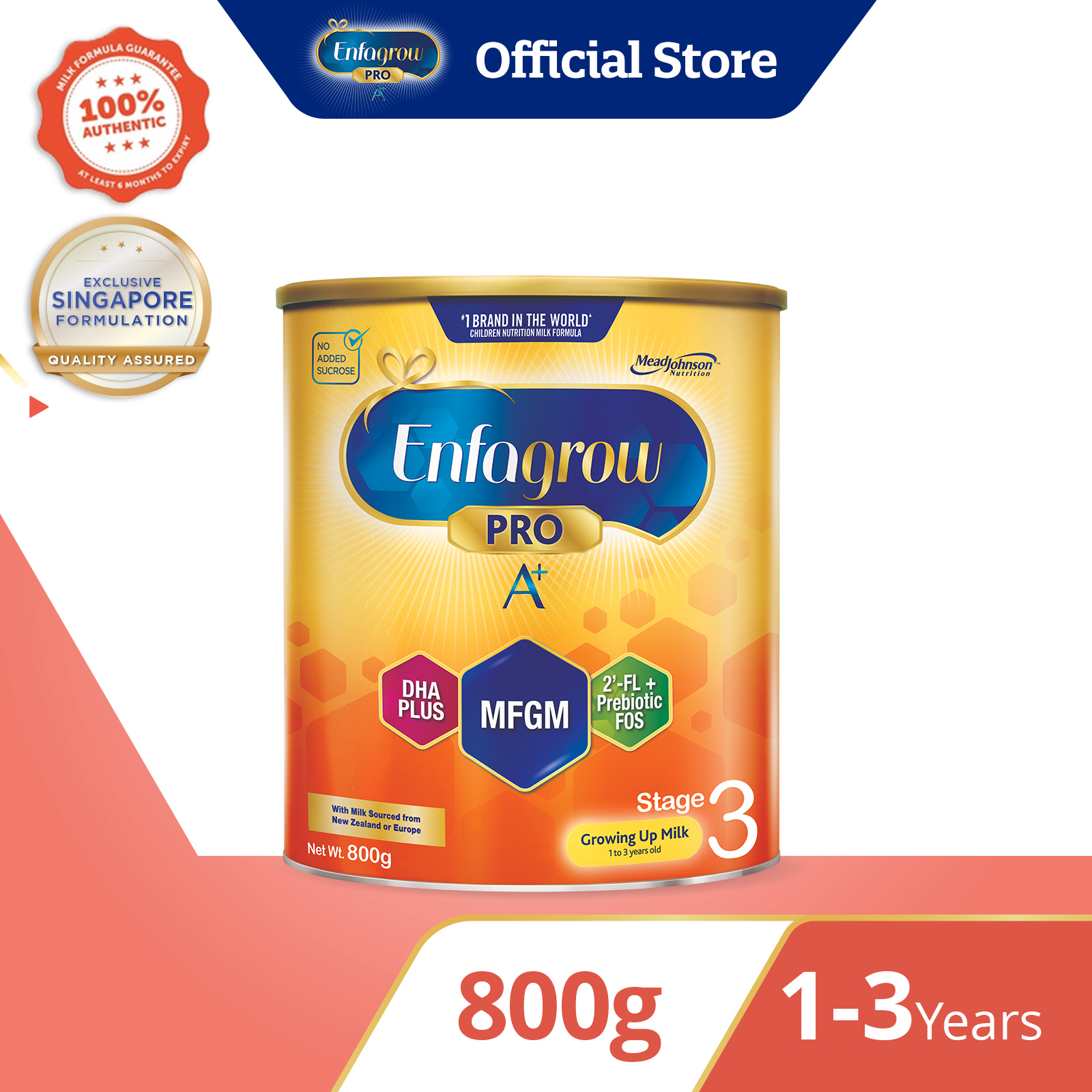 Enfagrow Pro A+ Stage 3 Milk Powder Formula for Children DHA+ (1-3Y) 800g | Shopee Singapore