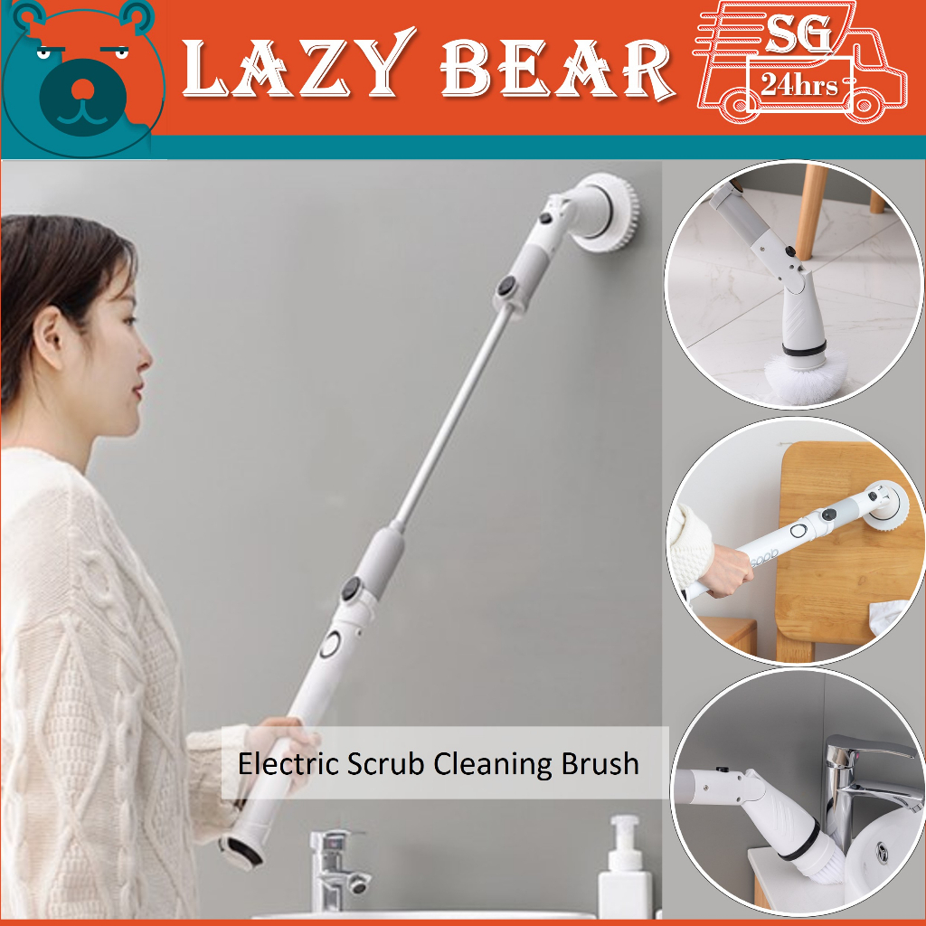 Turbo Scrubber Wireless Handheld Charge Adjustable Long Handle Cleaner ...