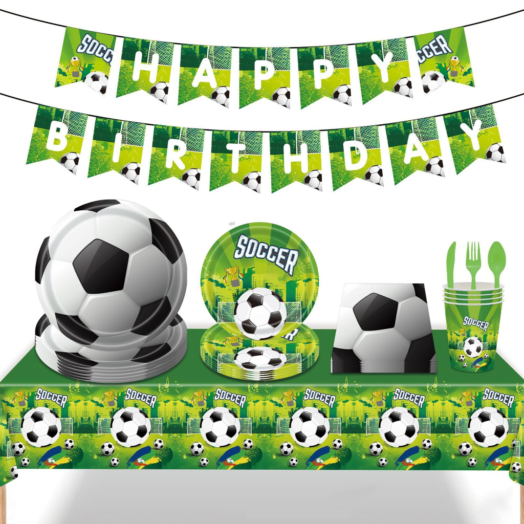 Football Theme Party Disposable Tableware Paper cups paper Plates ...