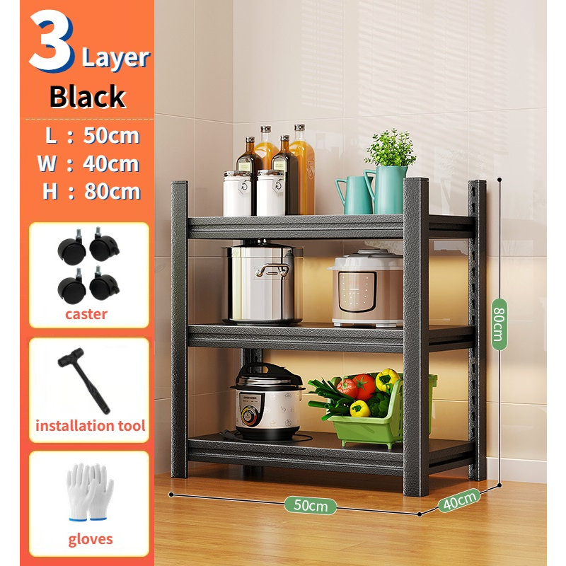 Heavy Duty Metal Rack Boltless Shelf Movable Kitchen Rack Storage Shelf ...