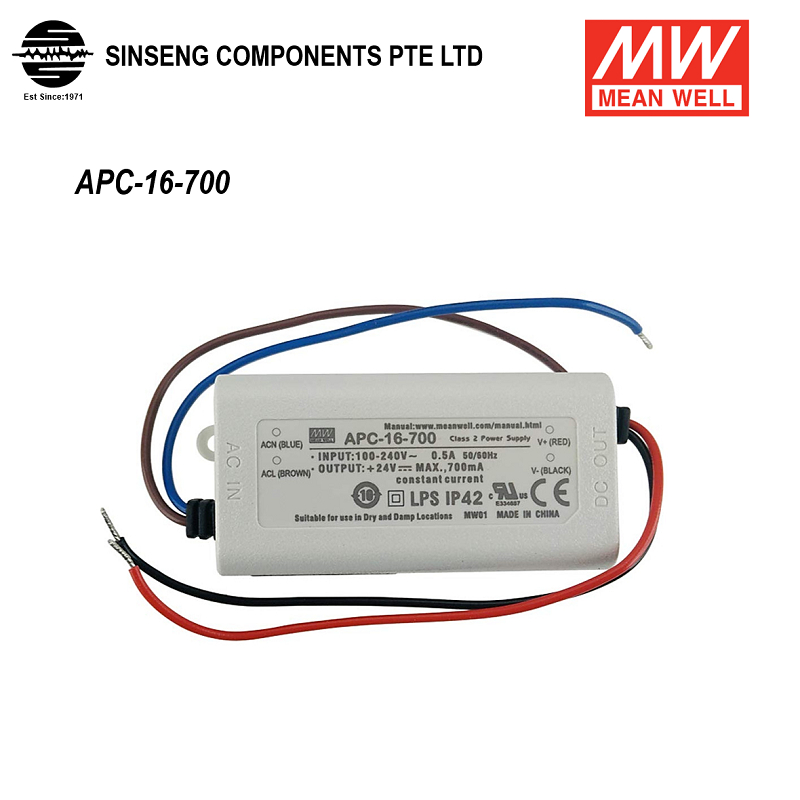 MeanWell APC Power Supply 16.8W 9V-24V 700mA(0.7A)Constant Current LED ...