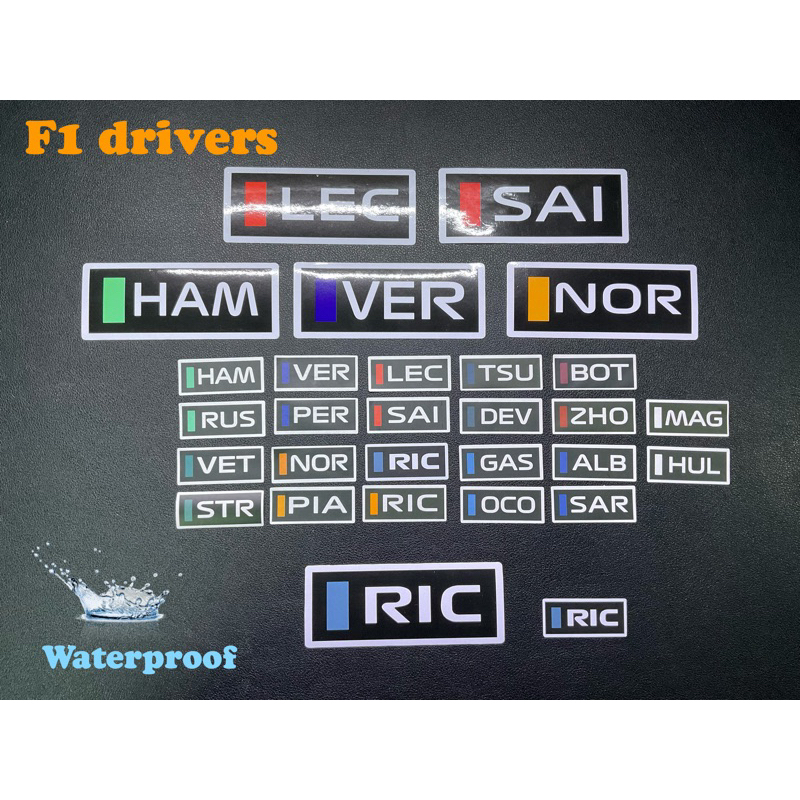 🔥🔥🔥2025 F1 sticker formula 1 driver name sticker f1 decal waterproof ...