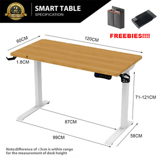 100cm Electric Height Adjustable Table USB Standing Desk With 4 Memory ...