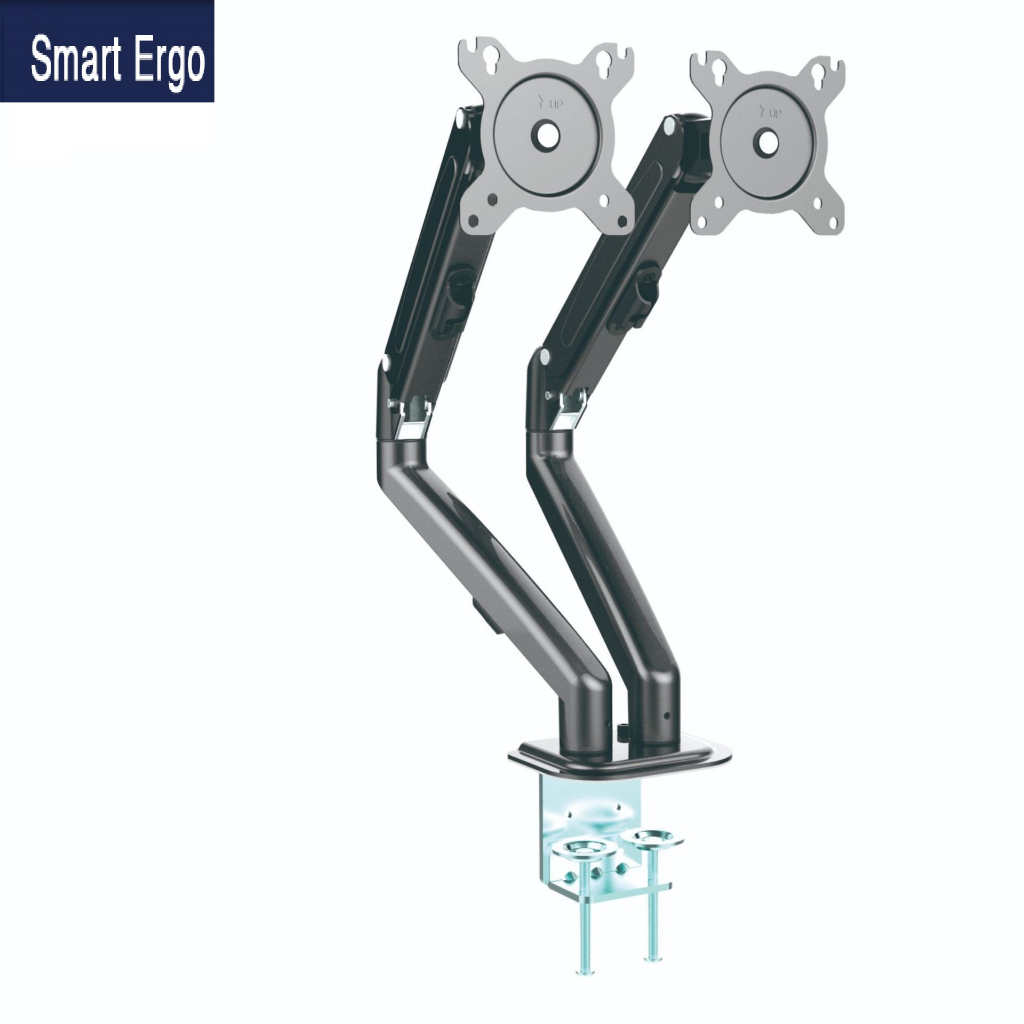 Smart Ergo Ergonomic Dual Monitor Arm | VESA Monitor Mount | Shopee ...