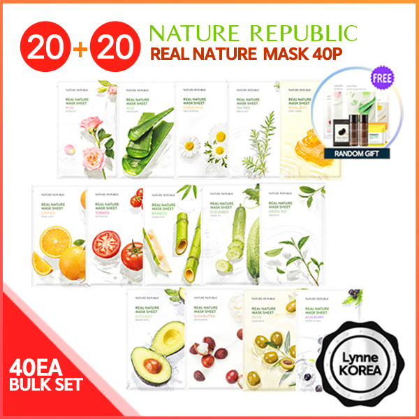 ️Promo ️40ea★Nature Republic Real Nature Sheet Mask 40ea / Face Mask ...