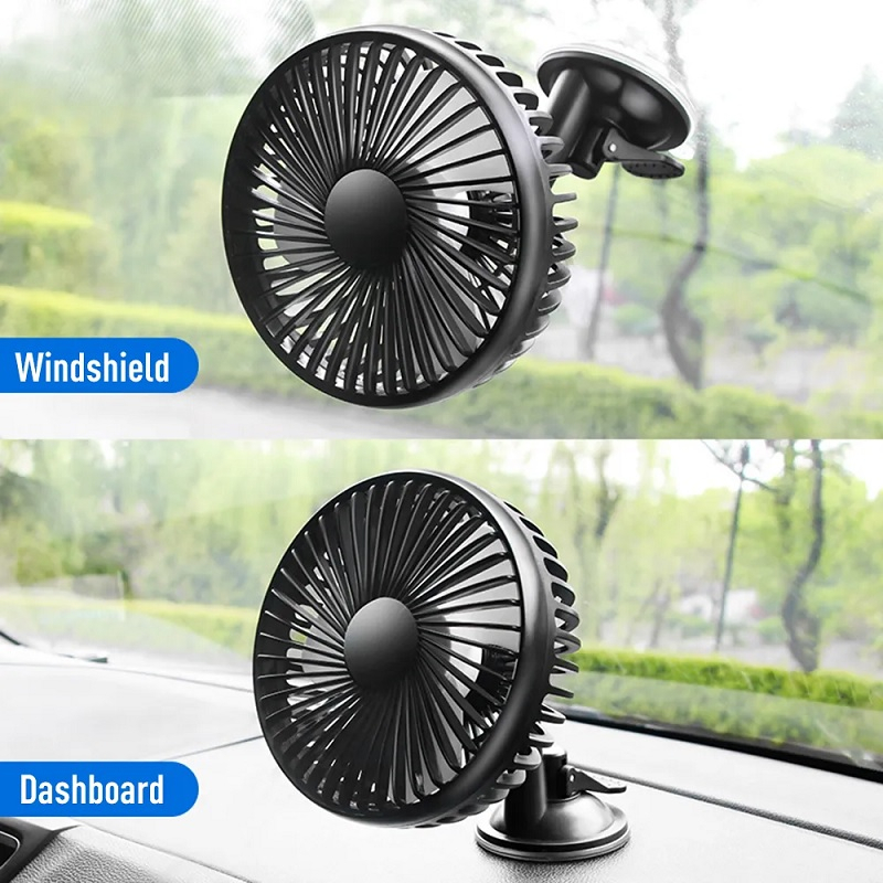 SG STOCK Car USB 5" Fan with STRONG suction for Dashboard, wind screen ...