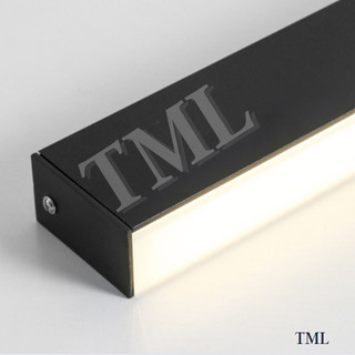 Black Slim Linear Rectangular Long Ceiling Light Tri-tone Corridor ...