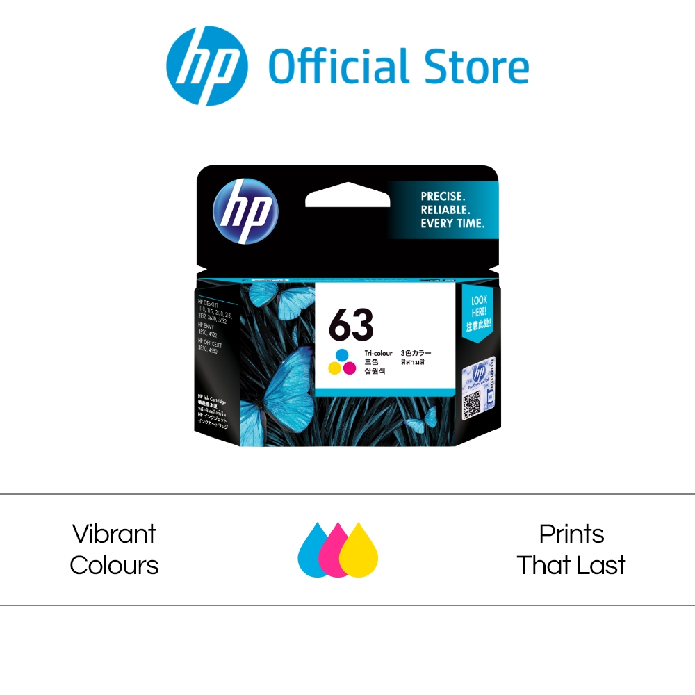 HP Original 63 Ink Cartridge / HP DeskJet 1110 / 1115 / 2130 / 2135 ...