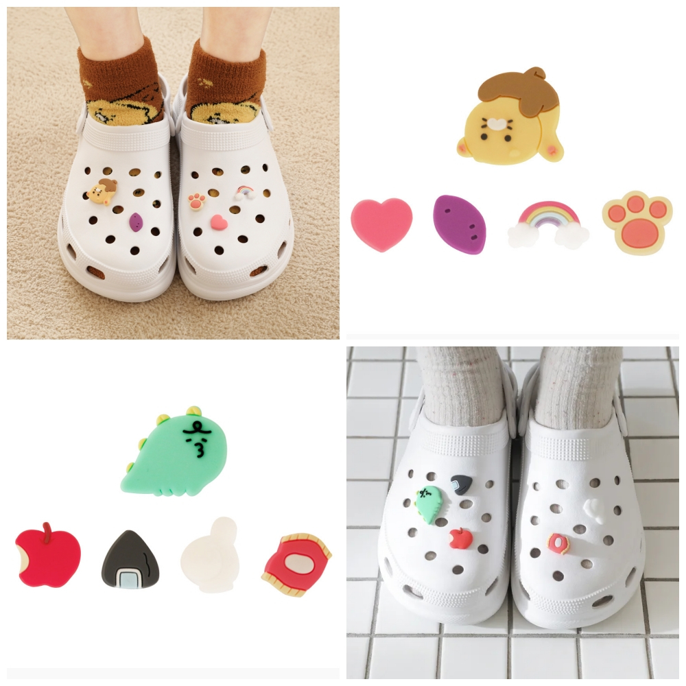 KAKAO FRIENDS Jibbitz Crocs Silicone Charm 5P Set Shoes Charms / Jibbitz for Crocs Set ...