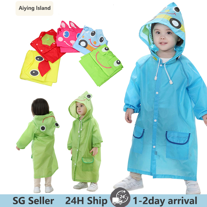 [SG Seller] Kids Cartoon Poncho Raincoat Cute Animal Funny Raincoat ...