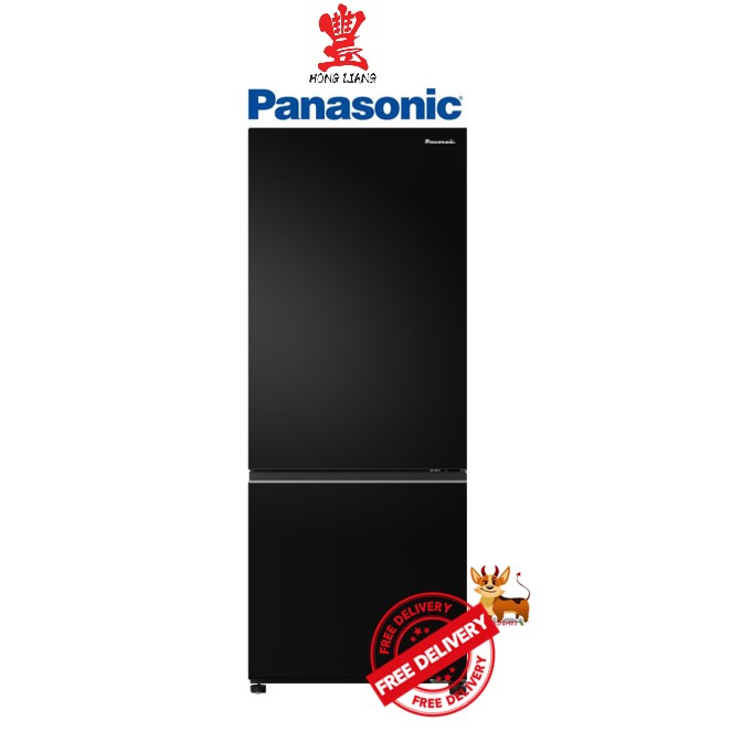 PANASONIC 2 DOOR FRIDGE NR-BV361BPKS 332L, 3 TICKS | Shopee Singapore