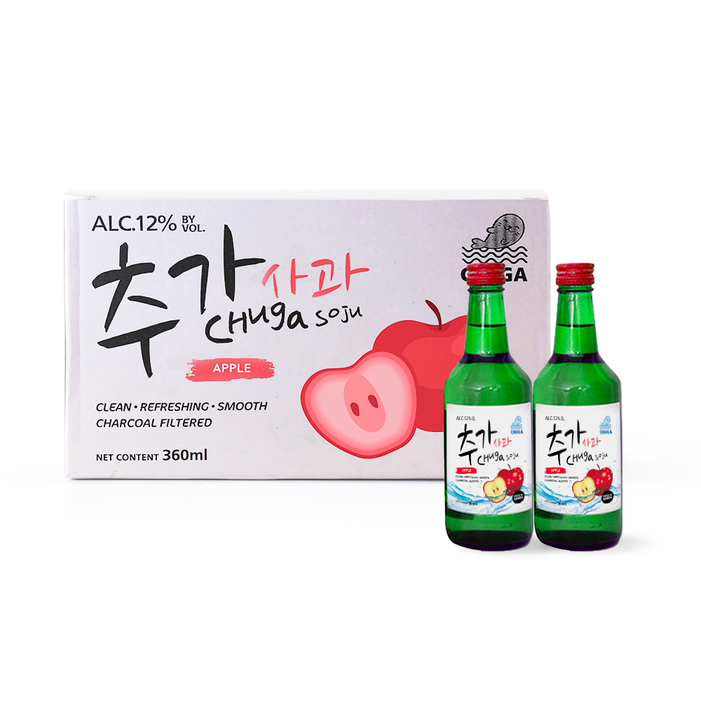 CHUGA FLAVOURED SOJU CARTON 20 x 360ml (FOC 2 Chuga Shotglass) | Shopee ...