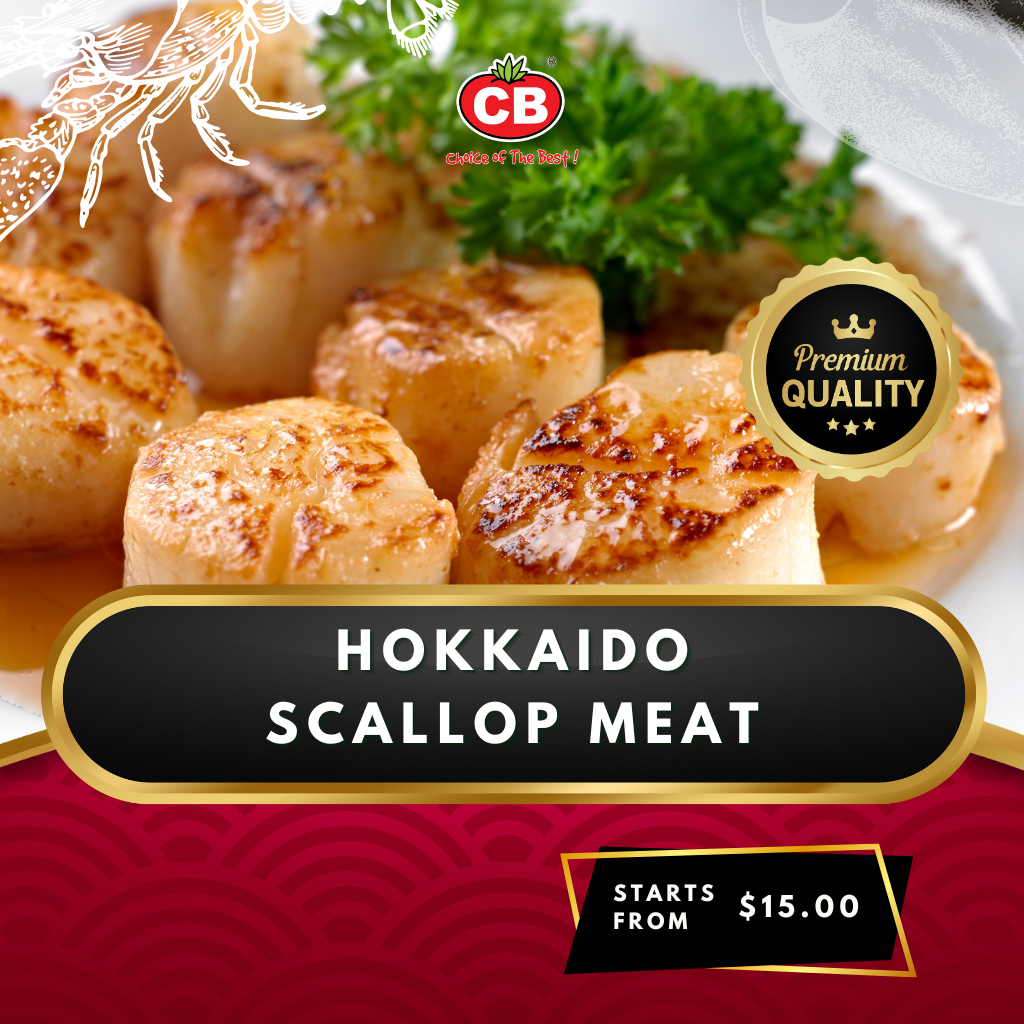 [CB] 20/30 Hokkaido Fresh Frozen Scallop Meat - 500g / 1kg / 2kg ...