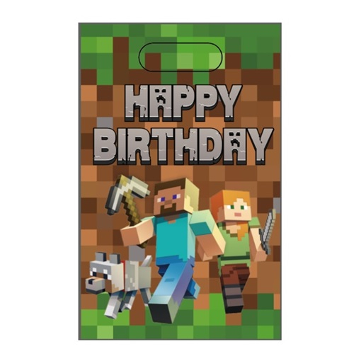 💖 MINECRAFT LOOT Bag 6Pcs/ Pack 💖 Gift Bag 💖 Kids Baby Party Plastic ...