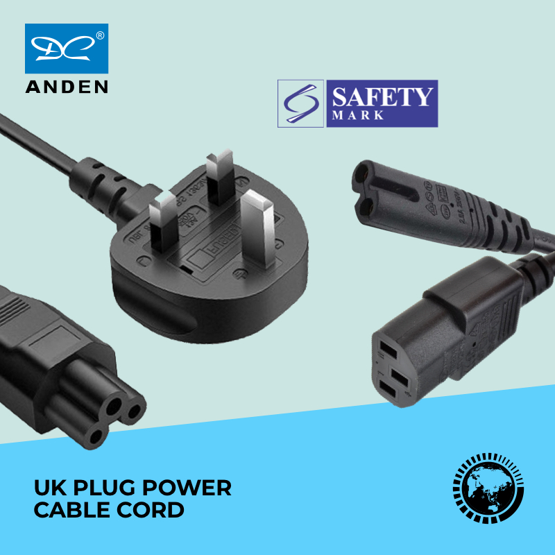 IEC to 3 Pin UK Plug Power Cable Cord C5 C7 C13 (Female, Straight) [ SG ...