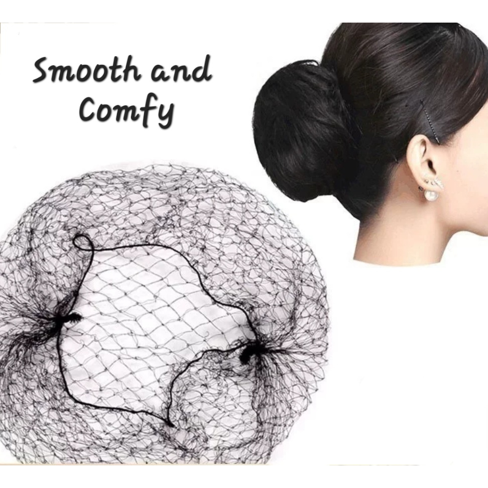 Hair Net Invisible Elastic Wig Hair Net Curly Hair Bun Net | Shopee ...