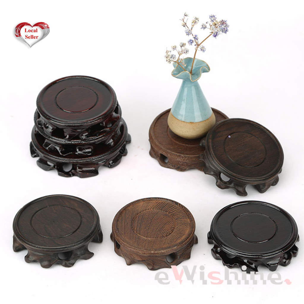 Hand Made Incense Burner Base / Solid Wood Round Base / Backflow Burner ...