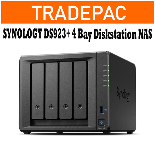 SYNOLOGY DS923+ 4 Bay Diskstation NAS with 4GB Memory (3 year Local ...