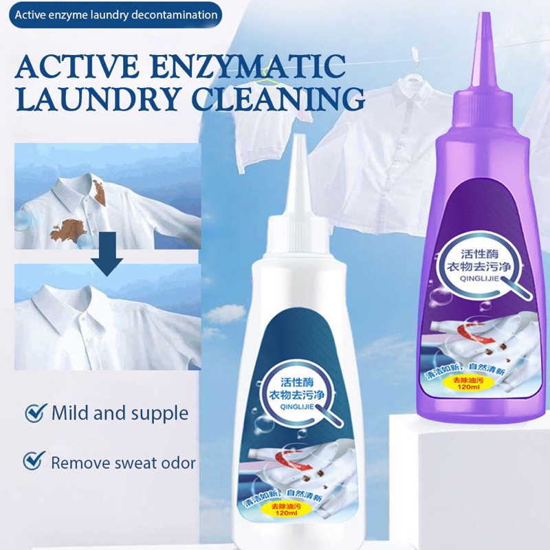 [SG SELLER] Active Enzyme Mold Stain Remover Laundry liquid Easy Remove ...