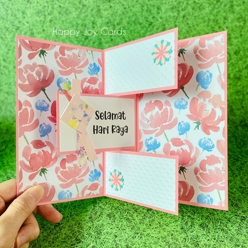 Handmade Triple Panel Pop Up Cards - Hari Raya series (Selamat Hari ...