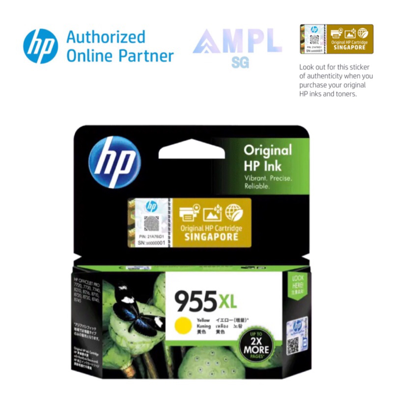 Genuine HP 955XL High Yield Original Ink Cartridge 955 955 xl Black ...
