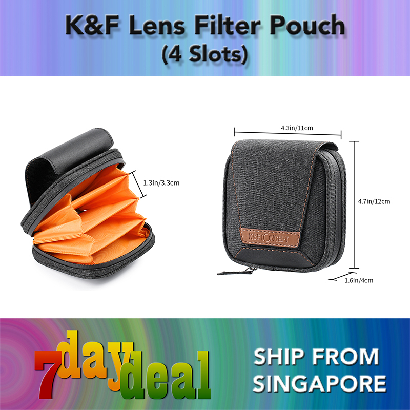 K&F Concept Lens Filter Pouch (Case For 4 Filters) | Shopee Singapore