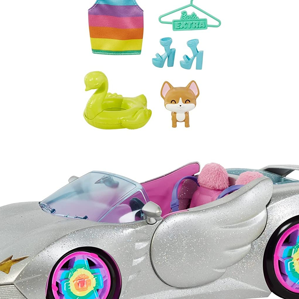 Barbie Extra Vehicle Convertible (Sparkly Silver) | Shopee Singapore