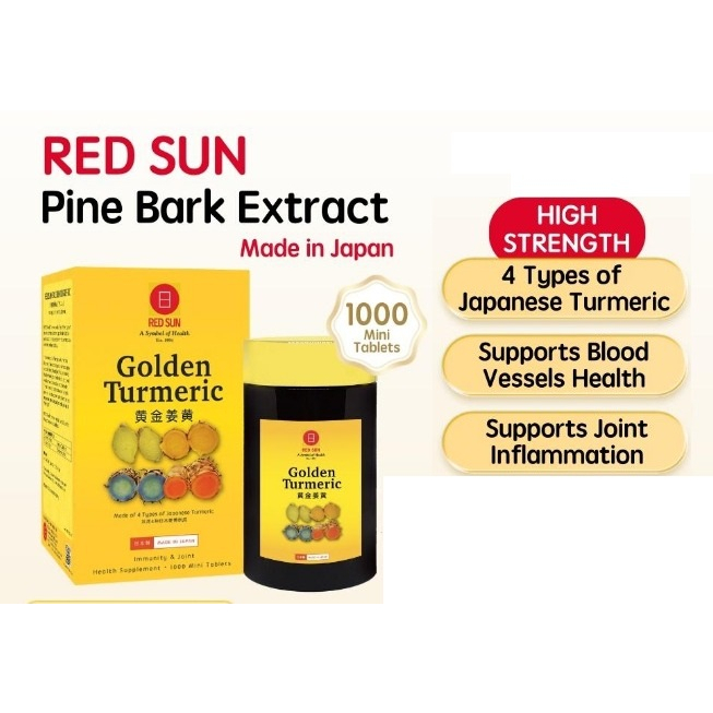 RED SUN Golden Turmeric 1000 Mini Tablets ( Supports Blood Vessels ...