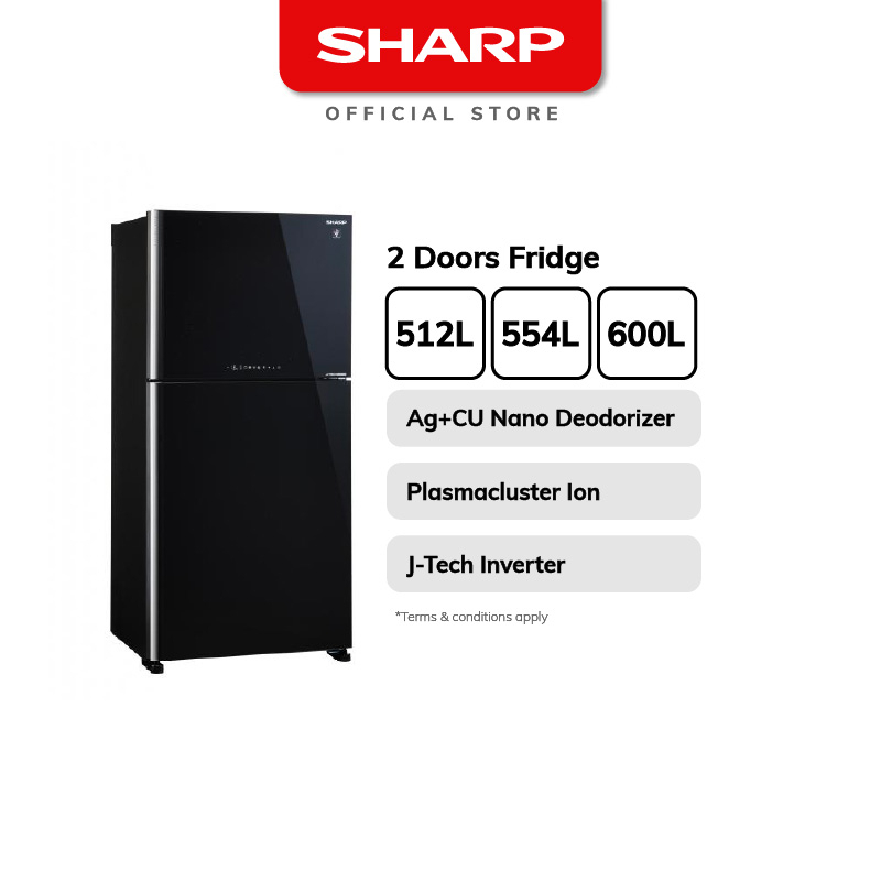 SHARP 2 Doors 512L/554L/600L Inverter Refrigerator SJ-PG51P2/SJ-PG55P2 ...