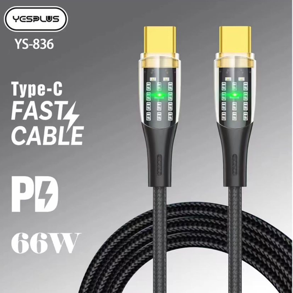 66W PD Fast Transmission Data Cable YESPLUS (Model: YS-836) Fast ...