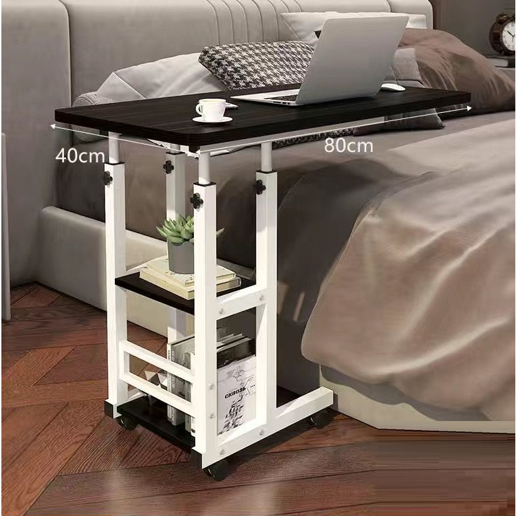 [ SG Stock] 60/80x40cm Movable Laptop Table/Computer Study Desk/Bedside ...