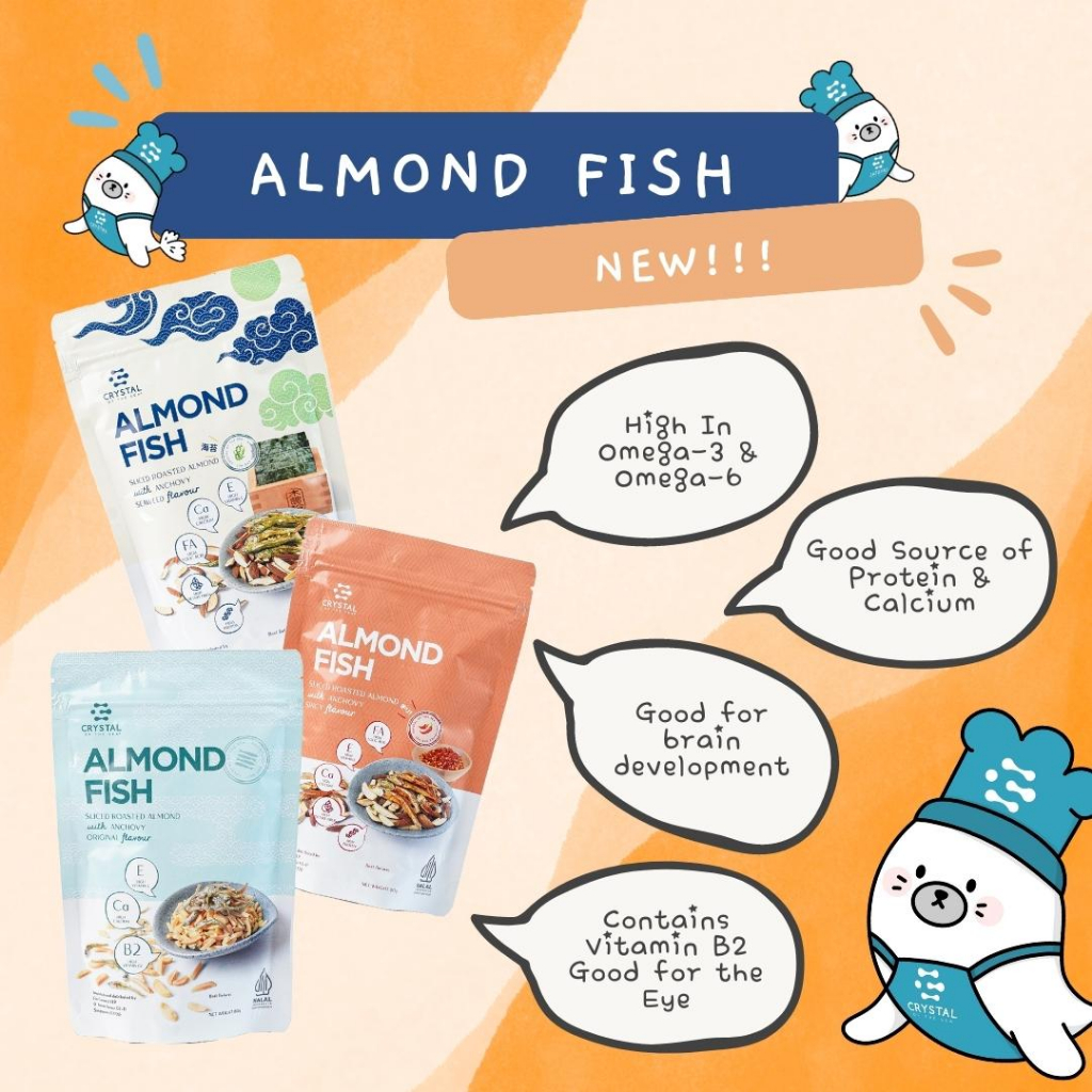 CrystalSeaSG - Almond Fish Snack / Almond Anchovy Snack (Original/Spicy ...