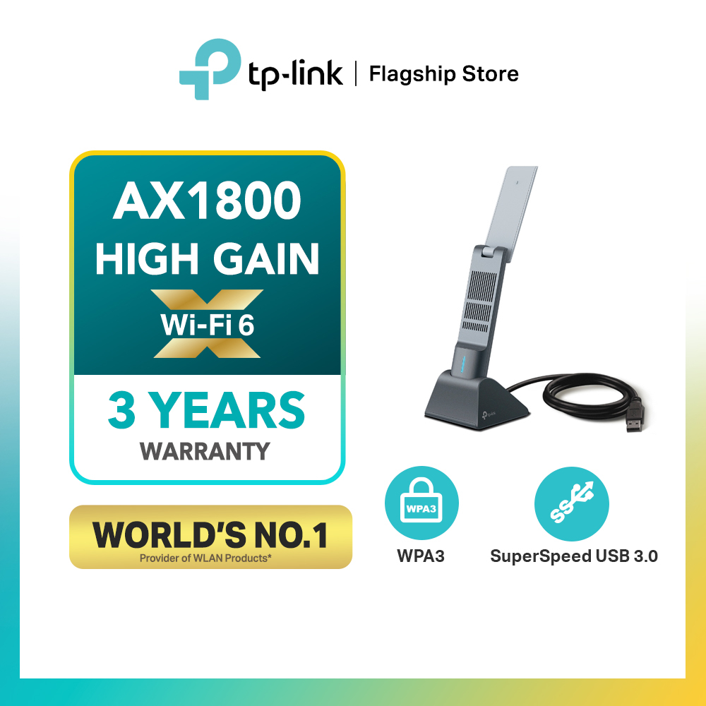 TP-Link Wi-Fi 6/7 High Gain USB AX3000 Wifi Adapter Wifi Dongle Archer ...