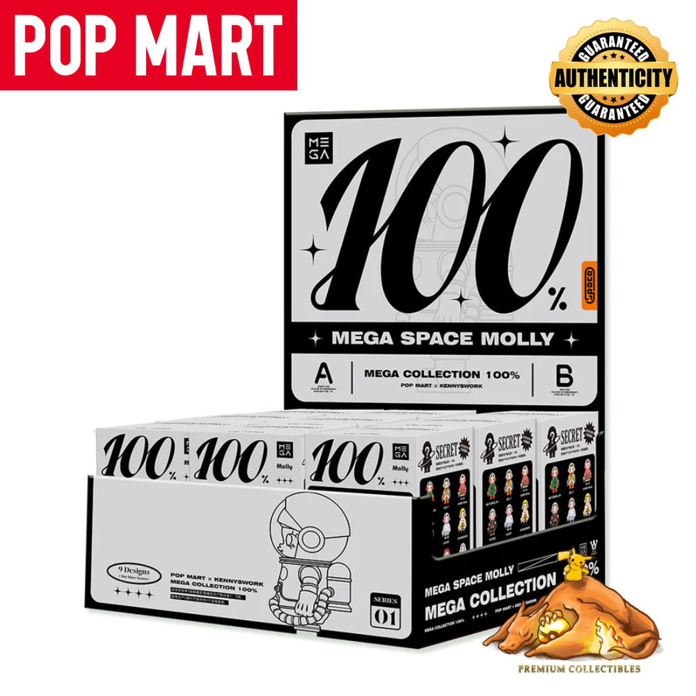 POP MART MEGA Collection 100% Space Molly Series 1 Sealed Case of 9 ...