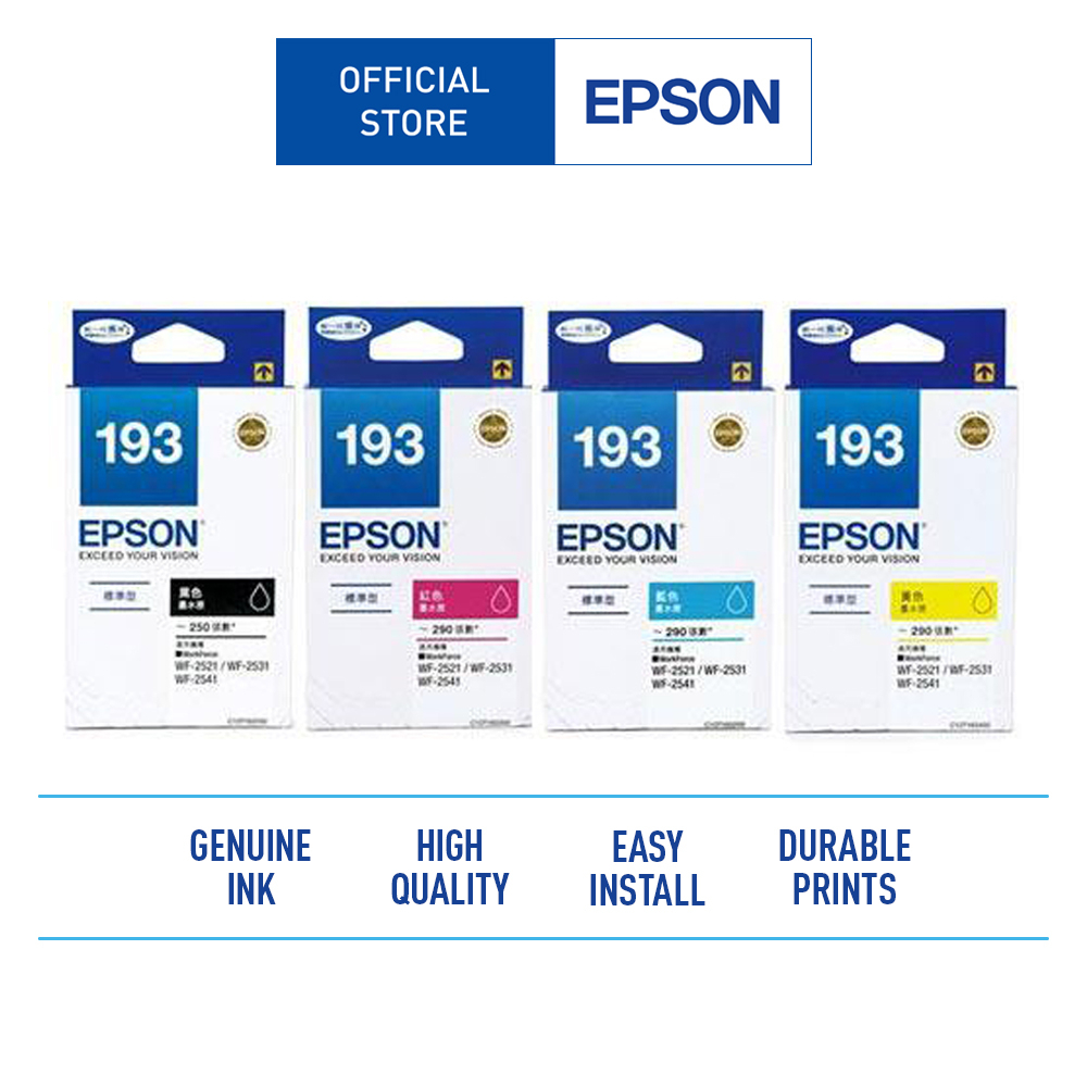 Epson T193 Ink Cartridge for WF-2631, WF-2651, WF-2661 Printer (Black ...