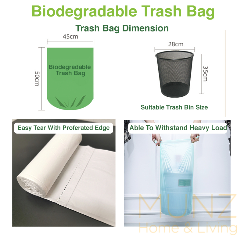 [ Local Stocks ] Biodegradable Rubbish Bags | Able to withstand heavy ...