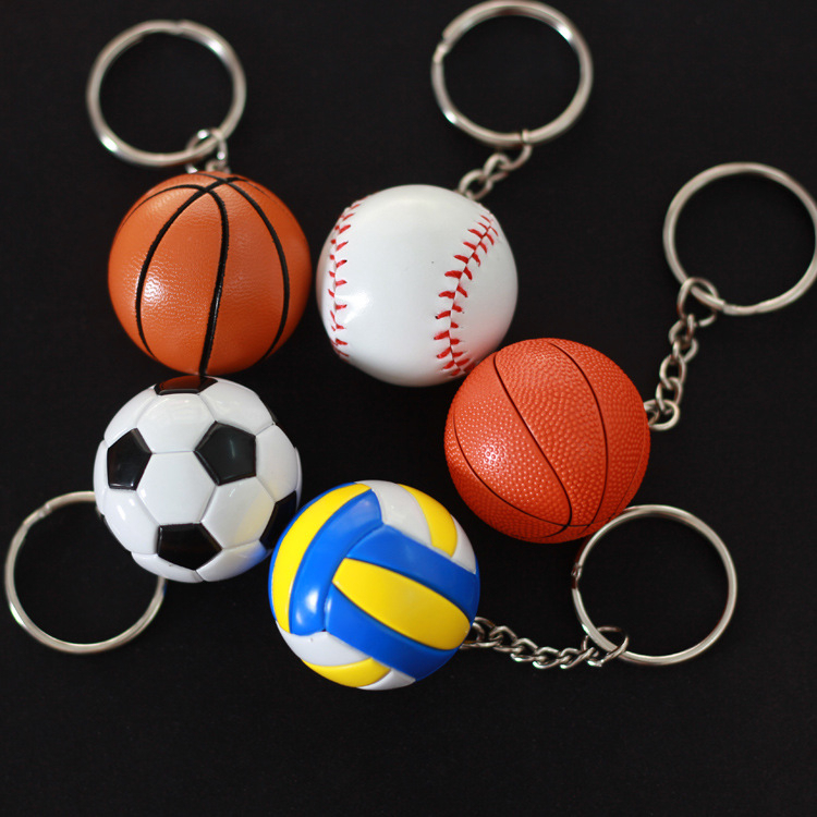 Sports Keychain Gift Soccer Volleyball Basketball Tennis Bowling ...