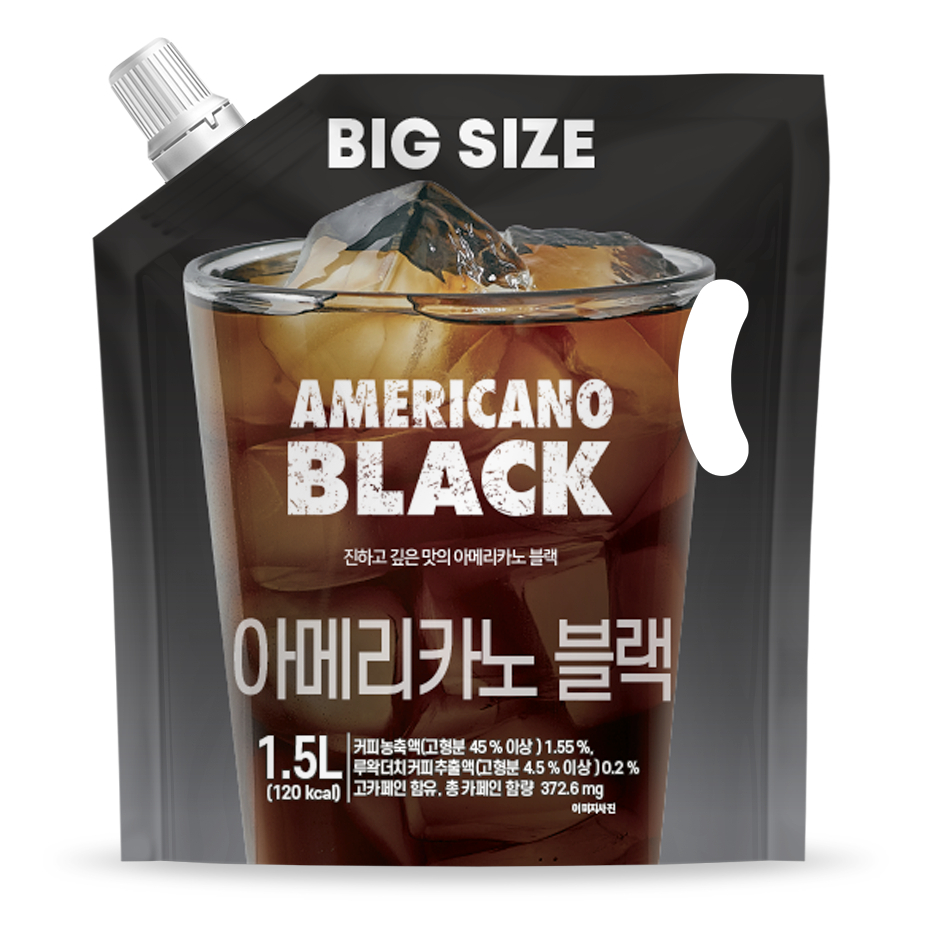 [GS25 Youus] Mega Size Americano Black 1.5L GS25 메가 사이즈 아메리카노 블랙 1.5L ...