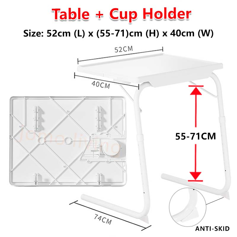 Height Adjustable HDPE Beside Table Folding Computer Desk Lifting Multi-Purpose Side Table Bed ...