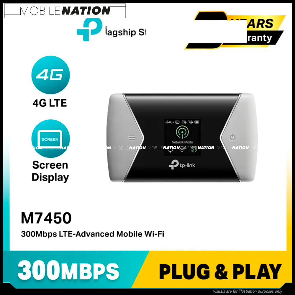 TP-LINK M7450 300 Mbps 3G/4G LTE-Advanced Mobile Dual Band Travel WiFi ...