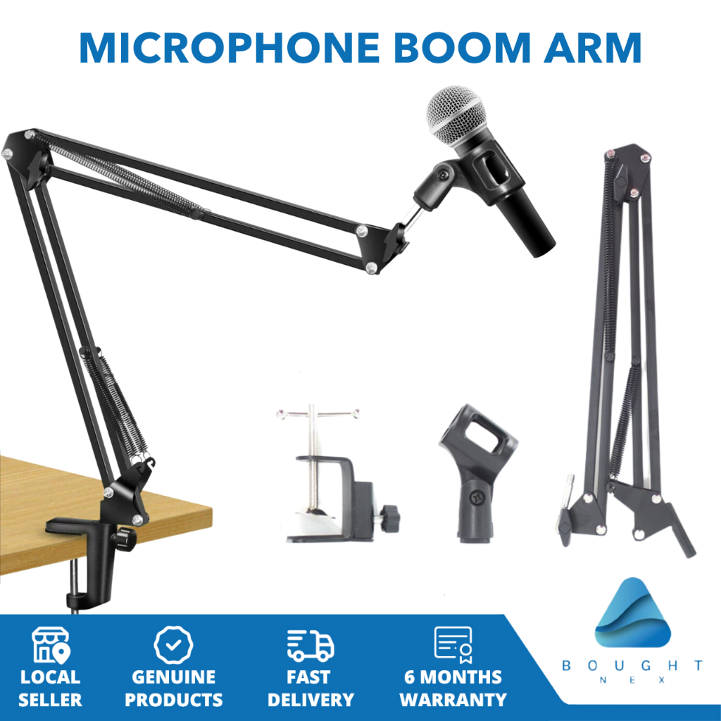 Flexible Desktop Microphone Stand- Boom Arm, Professional Recording ...