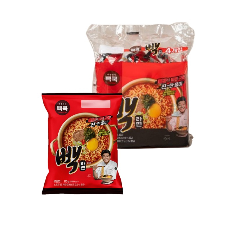 Paik Cook Paik ramen 115g Korean instant noodles Paik jong won ramyun ...