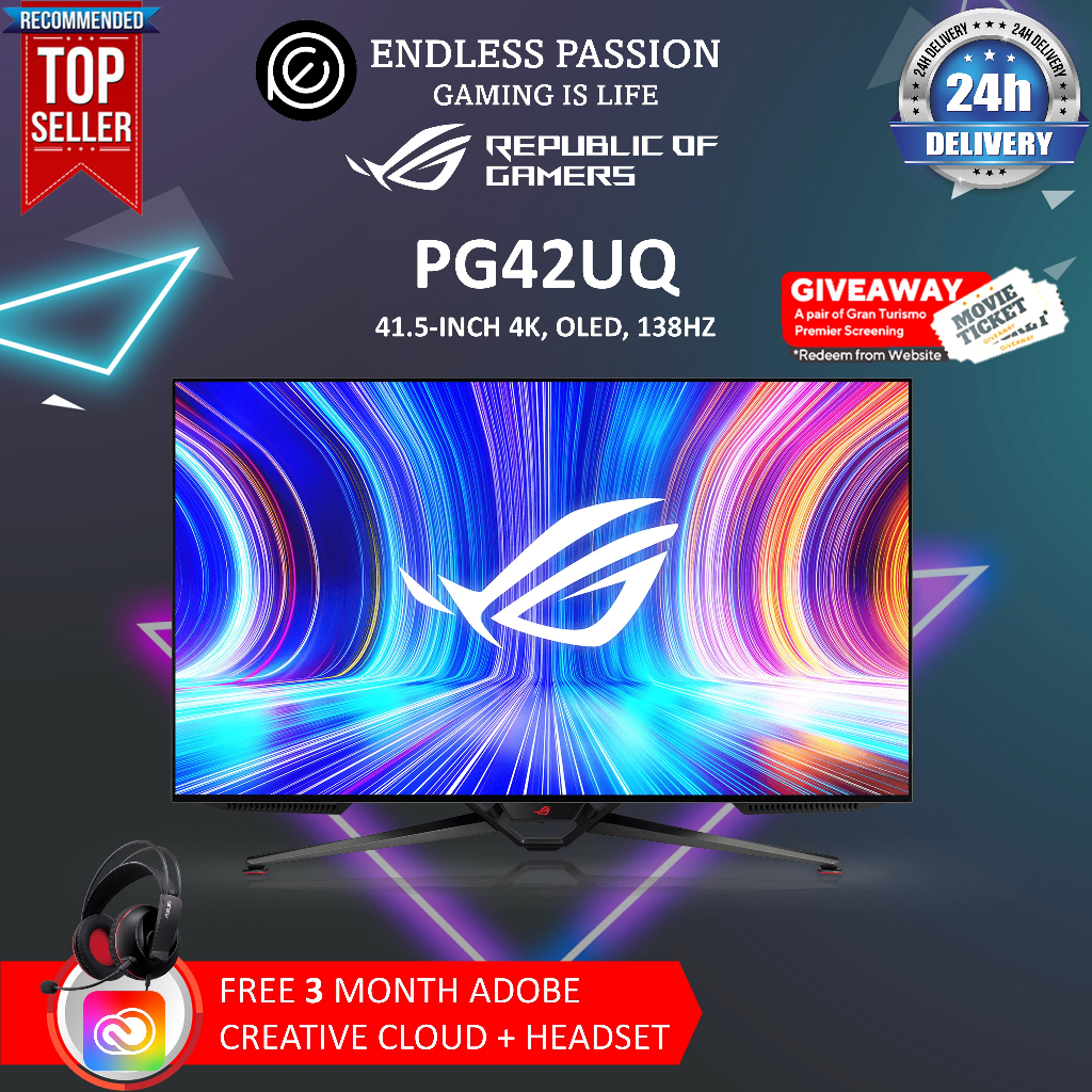 Asus ROG Swift OLED PG42UQ Gaming Monitor | Shopee Singapore