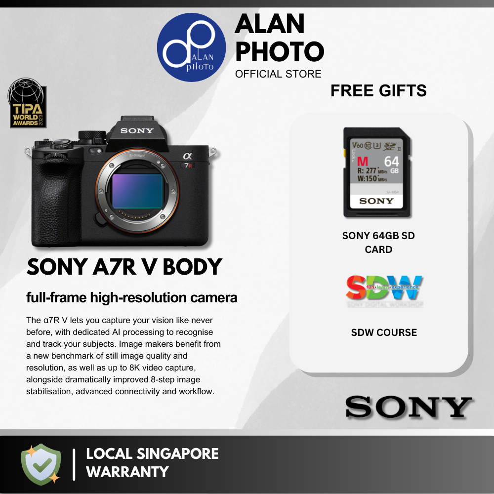 Sony A7R V / A7RV / A7RM5 / A7R Mark 5 Full Frame Mirrorless Camera | Body Only | Sony Singapore ...