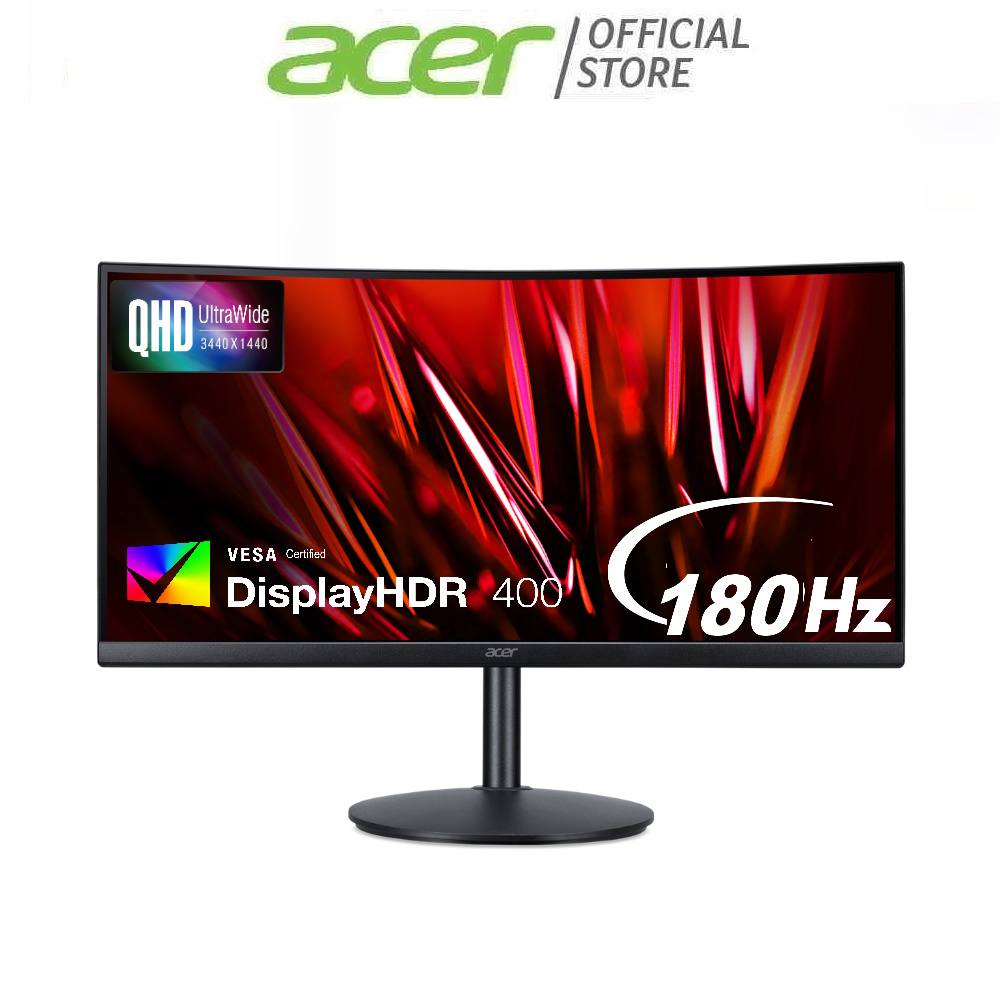 Acer Nitro XZ342CU S3 34" UWQHD E2E Curved (VA) Gaming Monitor with 90% ...