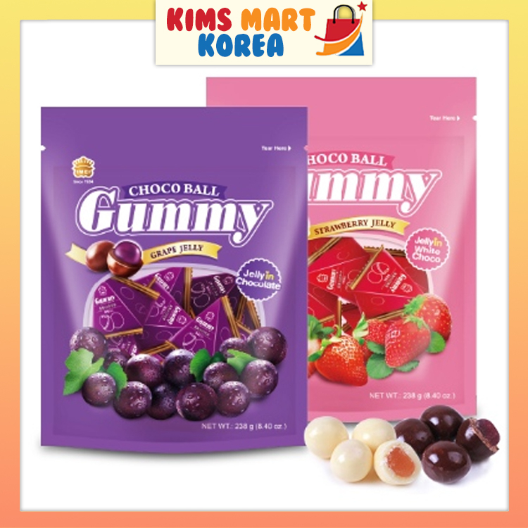 Imei Gummy Choco Ball Chocolate, White Chocolate Covered Fruit Jelly ...